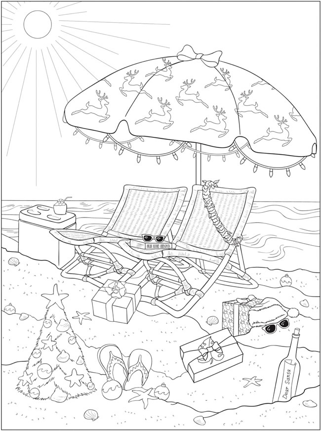 6 Tropical Christmas Coloring Pages – The Guider's Guild