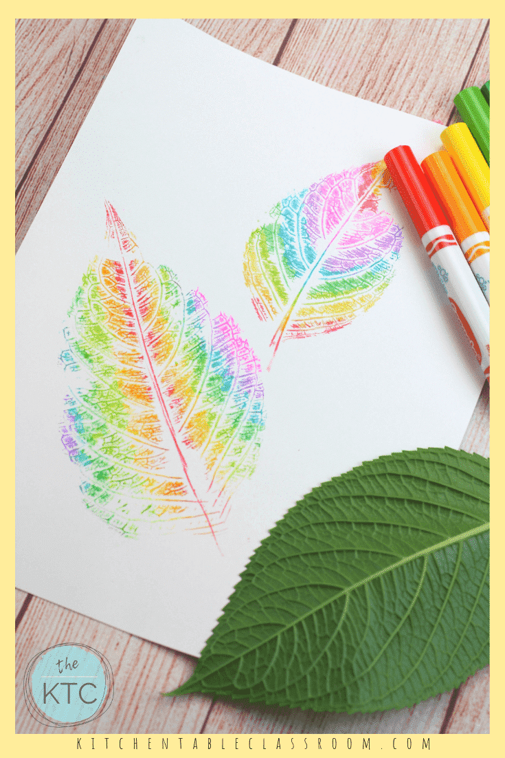 Leaf Printing with Washable Markers – The Guider's Guild
