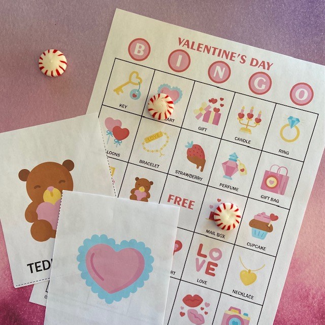 Valentine Bingo Game — Free Kids Crafts – The Guider's Guild