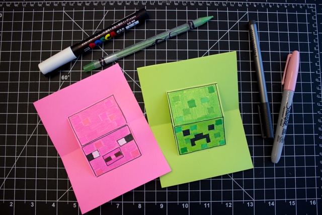 Easy Pop-up Minecraft Creeper and Pig Craft – The Guider's Guild